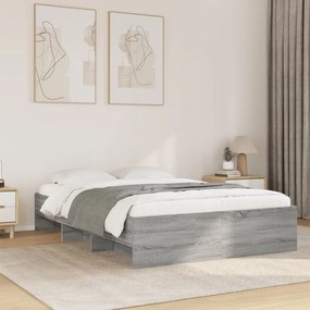Rám postele šedý sonoma 140 x 190 cm kompozitní dřevo 3295686