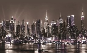 Postershop Fototapeta vliesová: Noční New York - 416x254 cm