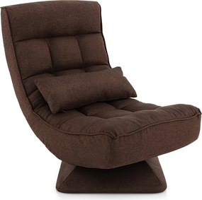 Costway 360° otočné podlahové křeslo s opěradlem a bederním polštářem Lazy Sofa