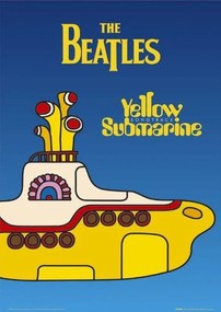Plechová cedule The Beatles Yellow Submarine Velikost: A5 (20 x 15 cm)