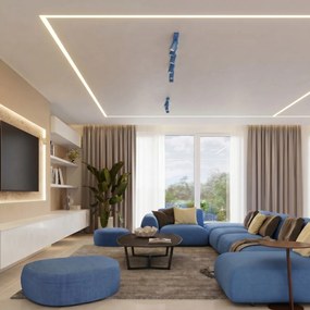 Sollux Lighting Stropní svítidlo RING 4L azurové