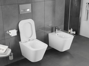 Mexen Teo, závěsná WC mísa 510x345x340 mm, Rimless Tornádo, bílá lesklá, 3385XX00T