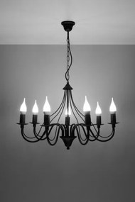 Lustr SOLLUX Minerwa 7 E14 7x40W bez zdroje SL.0219 černá
