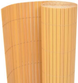 Oboustranný zahradní plot 110 x 500 cm žlutý 317163
