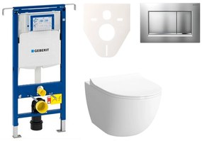 Cenově zvýhodněný závěsný WC set Geberit do lehkých stěn / předstěnová montáž+ WC VitrA VitrA Shift SIKOGES4N7