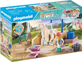 Stavebnice playmobil 71354 isabella & lioness mycí box