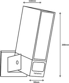 Netatmo NOF černá / Venkovní nástěnné svítidlo / LED / senzor pohybu /