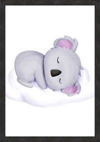 Plakát zvířátka spící koala - Obraz, Plakát Velikost: A3 - 29,7x42 cm, Volba rámu: s bílým rámem