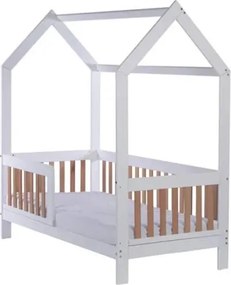 Drewex Casa Bambini dětská postel domeček 160x80 cm se zábradlím a roštem