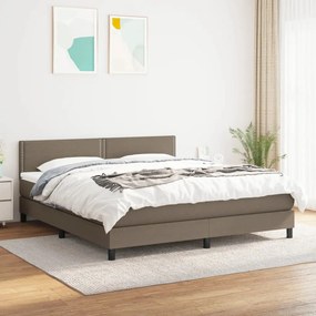 Box spring postel s matrací taupe 180x200 cm textil 3139997