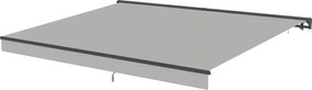 Elektrická markýza s LED osvětlením BestBerg BBSU-EL395LG / 395 x 300 cm / světle šedá