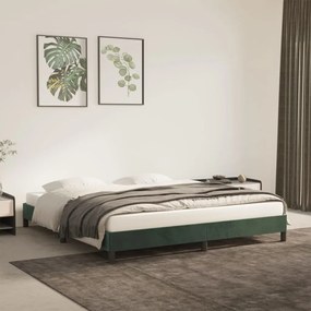 Rám postele tmavě zelený 160x200 cm samet - Default Title