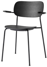 AUDO (MENU) Židle Co Chair s područkami, Black / Black Oak