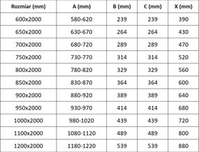 Mexen Exo skládací sprchové dveře 100 cm, transparentní, chrom - 816-100-000-01-00