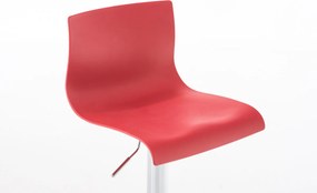 Sada 2 barových židlí Hoover plast chromovaná konstrukce – červená
