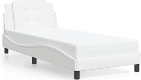 Rám postele bez matrace Zadar bílý 90x200 cm umělá kůže 3208157