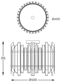 Zuma Line C0556-06D-V7V7 - Přisazený lustr ALEXANDRIA 6xG9/42W/230V zlatá