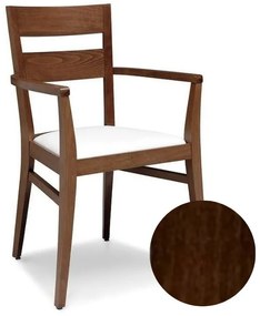 Dřevotvar Židle K6 čalouněná, buk, odstín tmavě hnědá