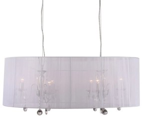Bílý oválný lustr Merel White - 100*46*34 cm / 6*E14