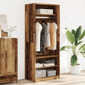 Šatní skříň old wood 80 x 50 x 200 cm kompozitní dřevo 3307700