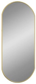 Nástěnné zrcadlo zlaté 70x30 cm oválné - Default Title