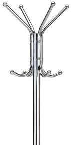 Autronic Věšák stojanový DALIDA - 182 cm, kov, lesklý chrom