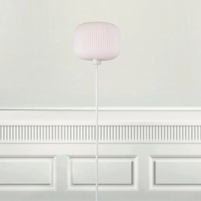 Nordlux Opálově bílá skleněná stojací lampa Milford 139,4 cm