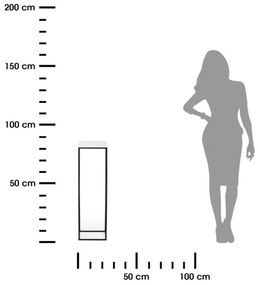 Stojan na květiny BASICLOFT 80x24 černá/bílá