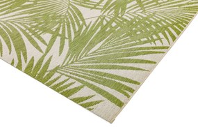 Zelený  koberec Granton Green Palm Rozměry: 66x240 cm