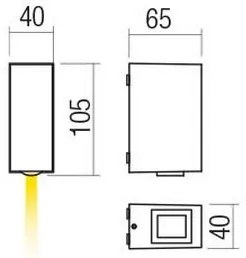 Redo 90418 - LED Venkovní nástěnné svítidlo ACE LED/3,36W/230V 4000K IP54 hnědá