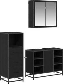 Sada koupelnového nábytku 3 ks Staré dřevo 35 x 37,5 x 166 cm 3402491
