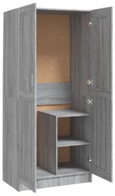 Šatní skříň šedá sonoma 82,5 x 51,5 x 180 cm kompozitní dřevo - Default Title