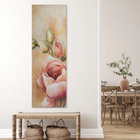 Obraz na plátně Růžové růže Přírodní květiny - 50x150 cm