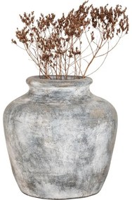 Nordic Living Šedá terakotová váza Samna 30 cm
