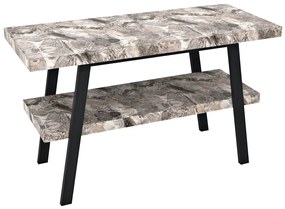 Sapho TWIGA umyvadlový stolek 110x72x50 cm, černá mat/šedý kámen - VC453-110-10