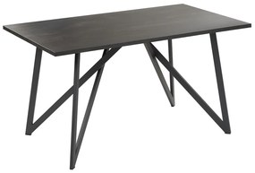 Jídelní stůl 140 x 80 cm černý ANNIKA Beliani