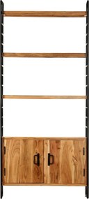 vidaXL 4patrová knihovna 80 x 30 x 180 cm hrubé mangovníkové dřevo [284422]