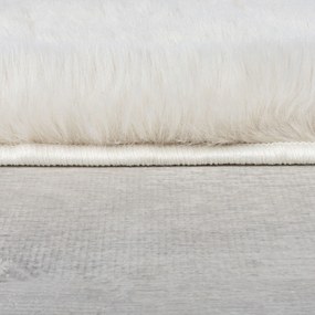 Flair Rugs, Kusový koberec Ivy Faux Fur Cream, 120x170, bílá, ložnice