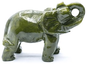 Milujeme Kameny slon - soška nefrit SA2