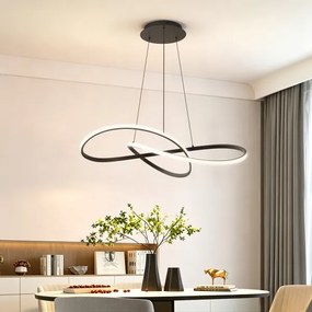 Brilagi - LED Stmívat. lustr na lanku INFINITY LED/80W/230V 80x80 cm černá + DO