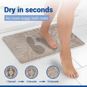 Světle hnědá z křemeliny koupelnová předložka 39x60 cm Dafni – Wenko