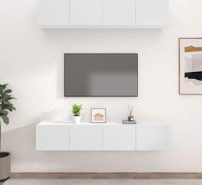 vidaXL TV skříňky 4 ks 80 x 30 x 30 cm kompozitní dřevo [3114188] Barva: Bílá