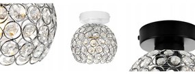 Stropní svítidlo Crystal, 1x stříbrné křišťálové stínítko, (výběr ze 2 barev konstrukce)