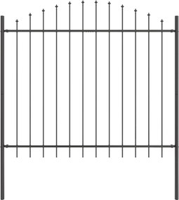 Zahradní plot WOERDEN 7 ks 170 x 190 cm Práškově lakovaná ocel 3360127