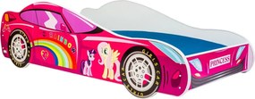 Postel s matracem CAR PINK 140x70