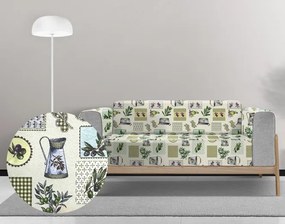 Ervi Gobelínový  přehoz na sedačku/postel - Provensálská olivka zelené