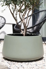 Květináč GORDO, sklolaminát, výška 29 cm, šedý