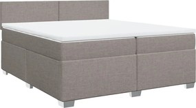 Box spring postel s matrací taupe 200x200 cm textil 3285992