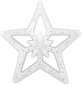 Vánoční svítící LED dekorace - hvězda, různé barvy a velikosti Barva: Studená bílá, Velikost (cm): 40cm