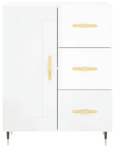 Skříň highboard lesklá bílá 69,5 x 34 x 180 cm kompozitní dřevo,  3195997